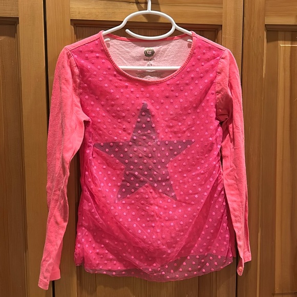 total girl | Shirts & Tops | Total Girl Star Tee With 8s Netting ...